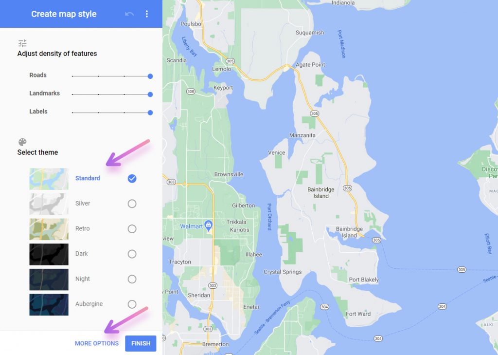 Google Maps for Magento 2, v1.1.0 - Change map style. - Olegnax